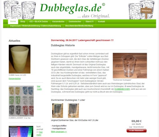 Dubbegläser und andere Pfälzer Dubbeglas Bad Dürkheim
