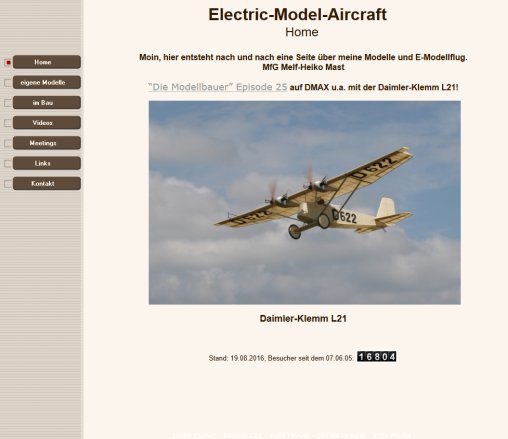 Electric Model Aircraft Klemm Rellingen