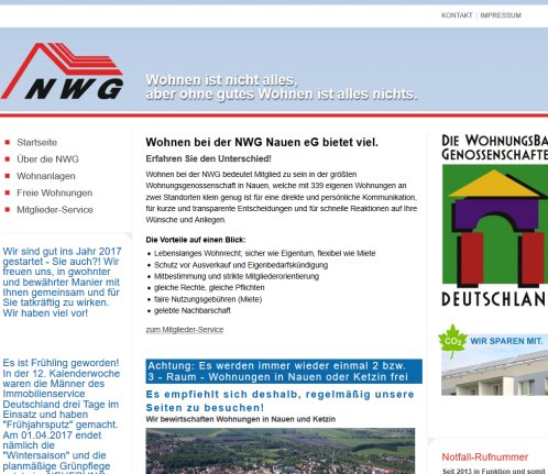 NWG Nauener Wohnungsbaugenossenschaft eG Nauen Nauen